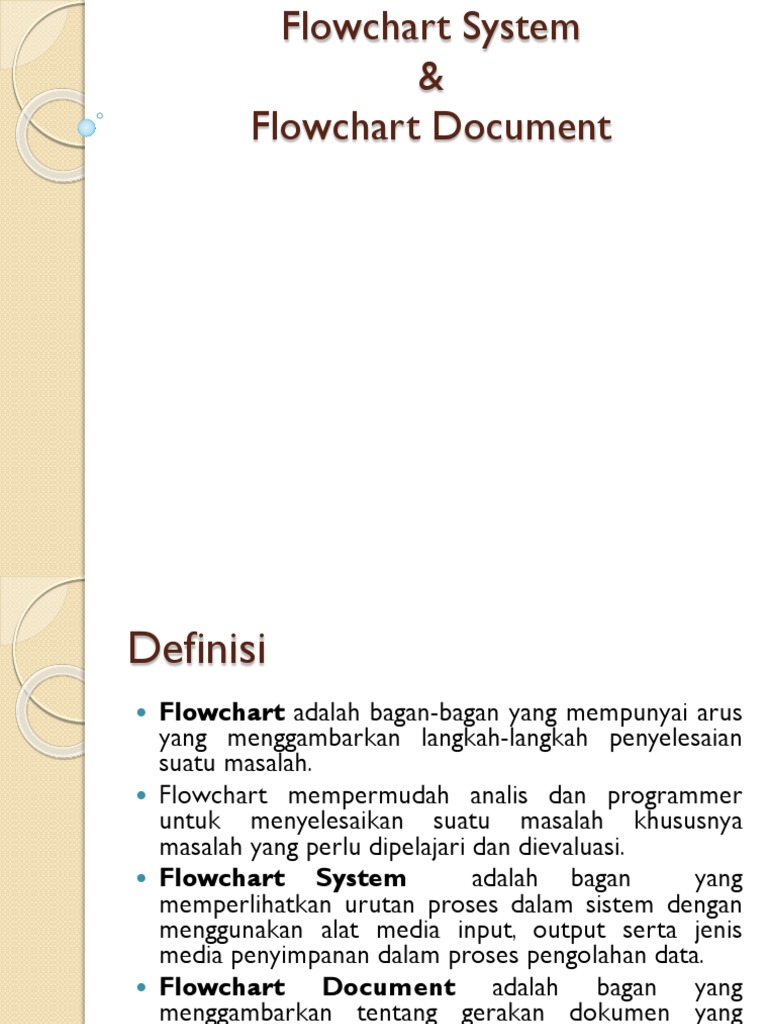 Contoh Flowchart Sistem dan Dokumen | PDF | Metode & Bahan Ajar