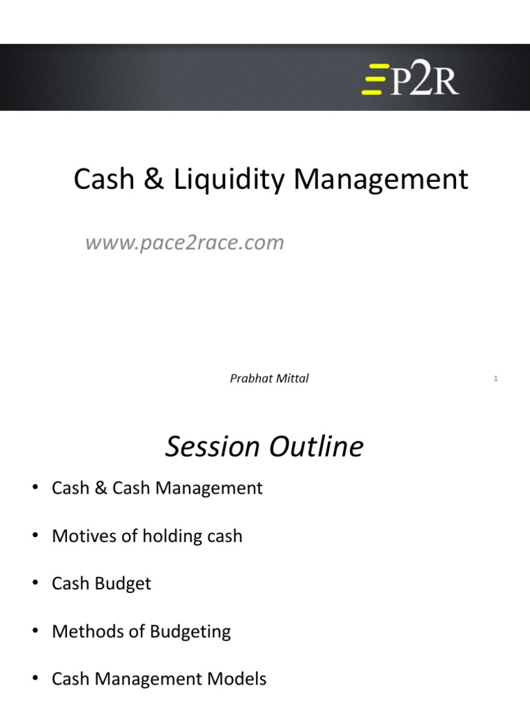 Cash & Liquidity Management.pdf | Market Liquidity | Expense