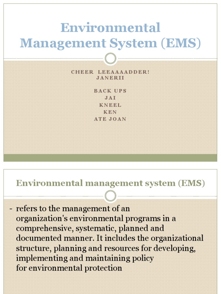 Overview of Environmental Management Systems | PDF | Business ...