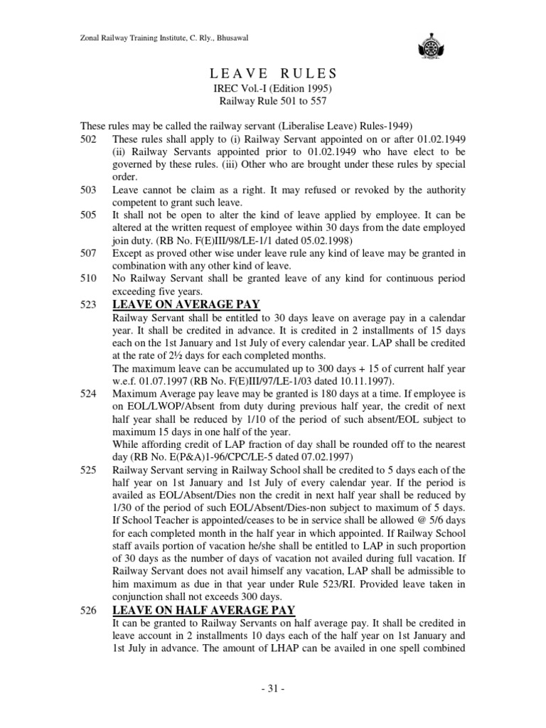 Leave Rule | PDF | Parental Leave | Pension