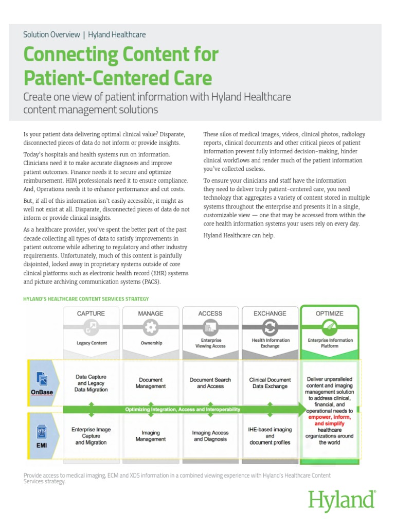 Hyland Healthcare Solution Overview Connecting Content | PDF ...