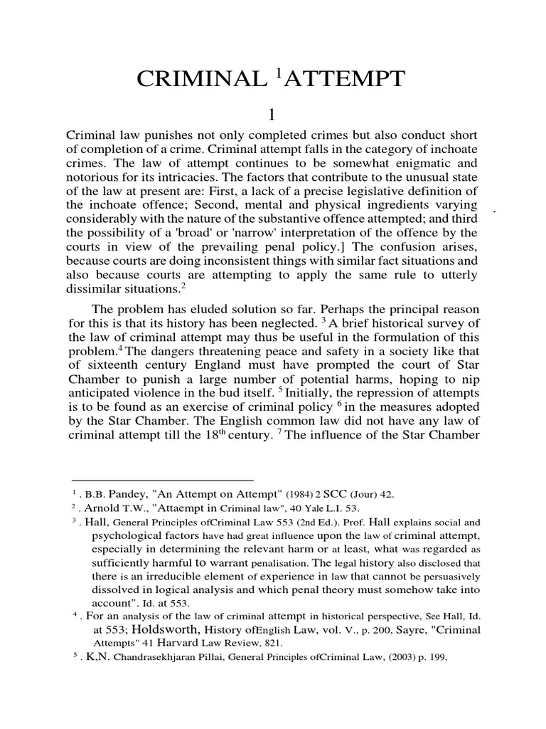 Criminal Attempt | Mens Rea | Intention (Criminal Law)