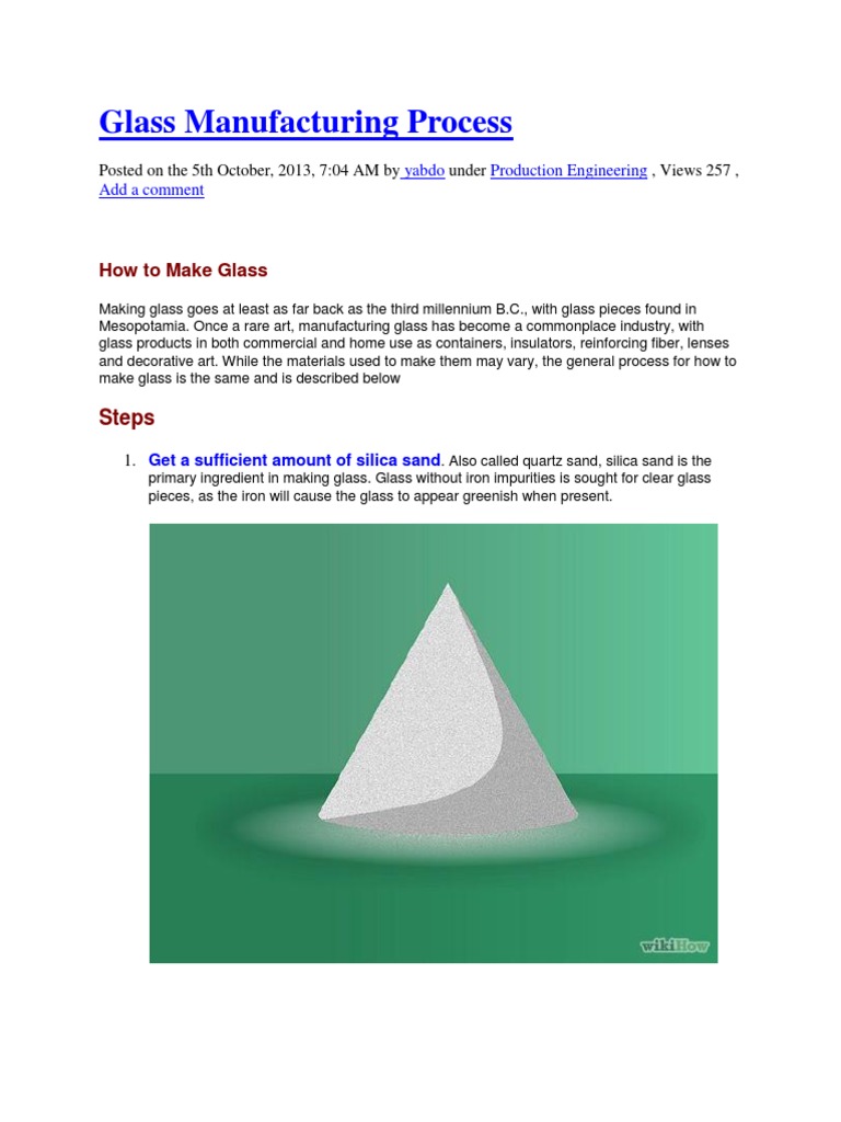 Glass Manufacturing Process12 | PDF | Sodium Carbonate | Glasses