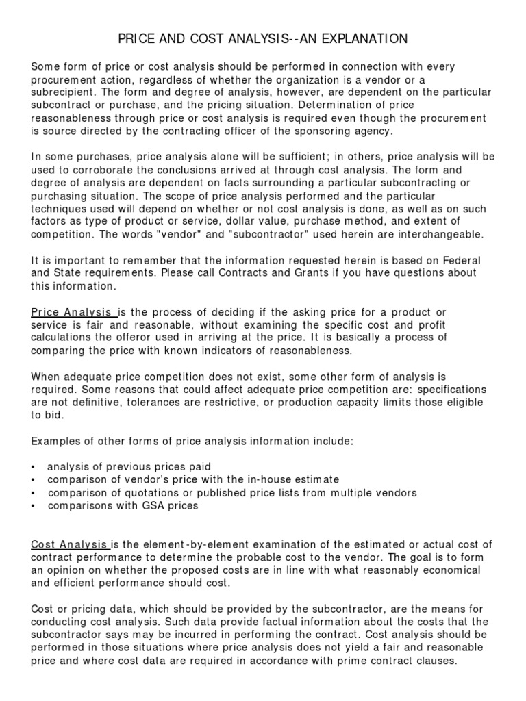 SOC Price and Cost Analysis | PDF | Procurement | Prices