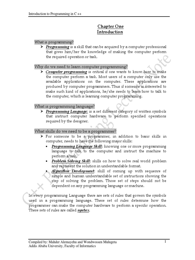 C++ Lecture All in One | PDF | Data Type | Computer Program