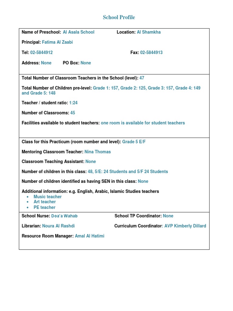 School Profile | PDF