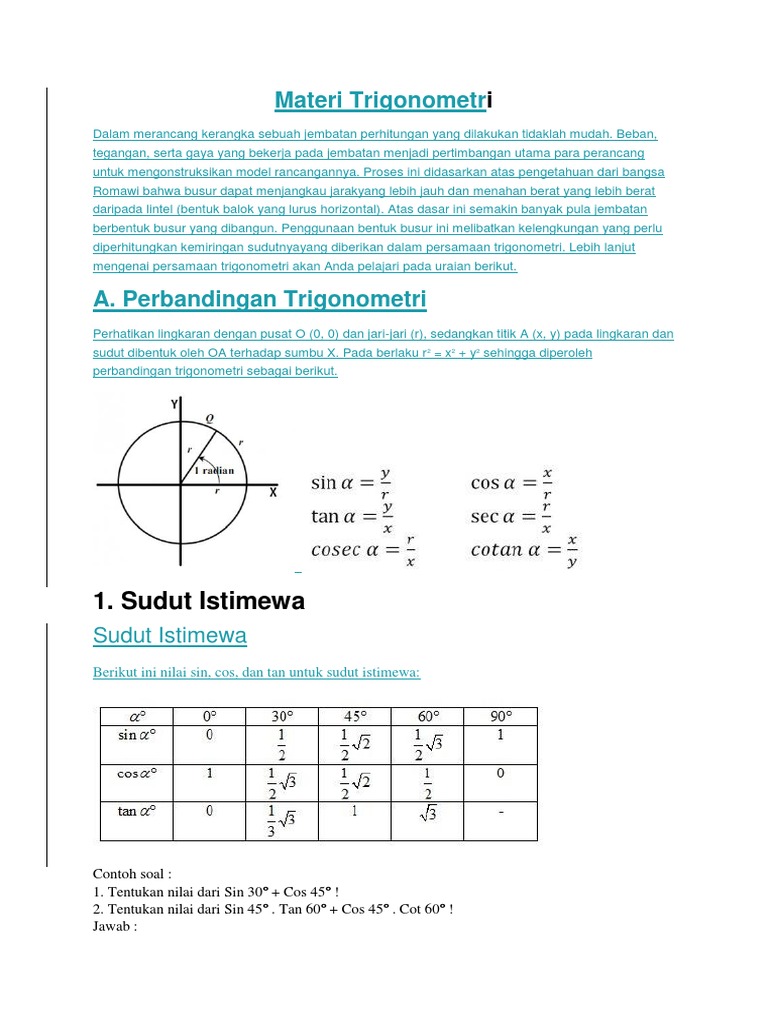 Materi Trigonometri | PDF