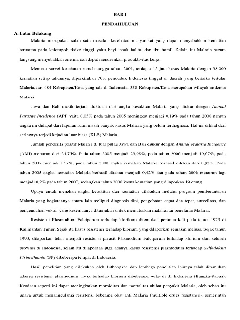 Pedoman Malaria | PDF