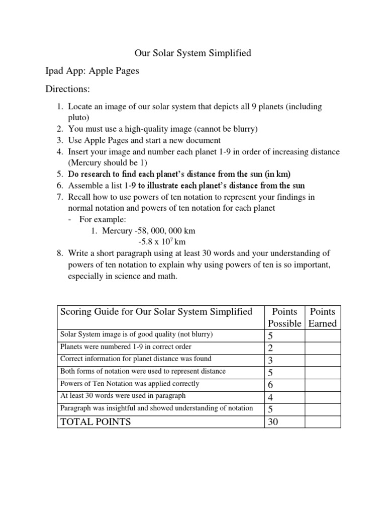 Our Solar System | PDF