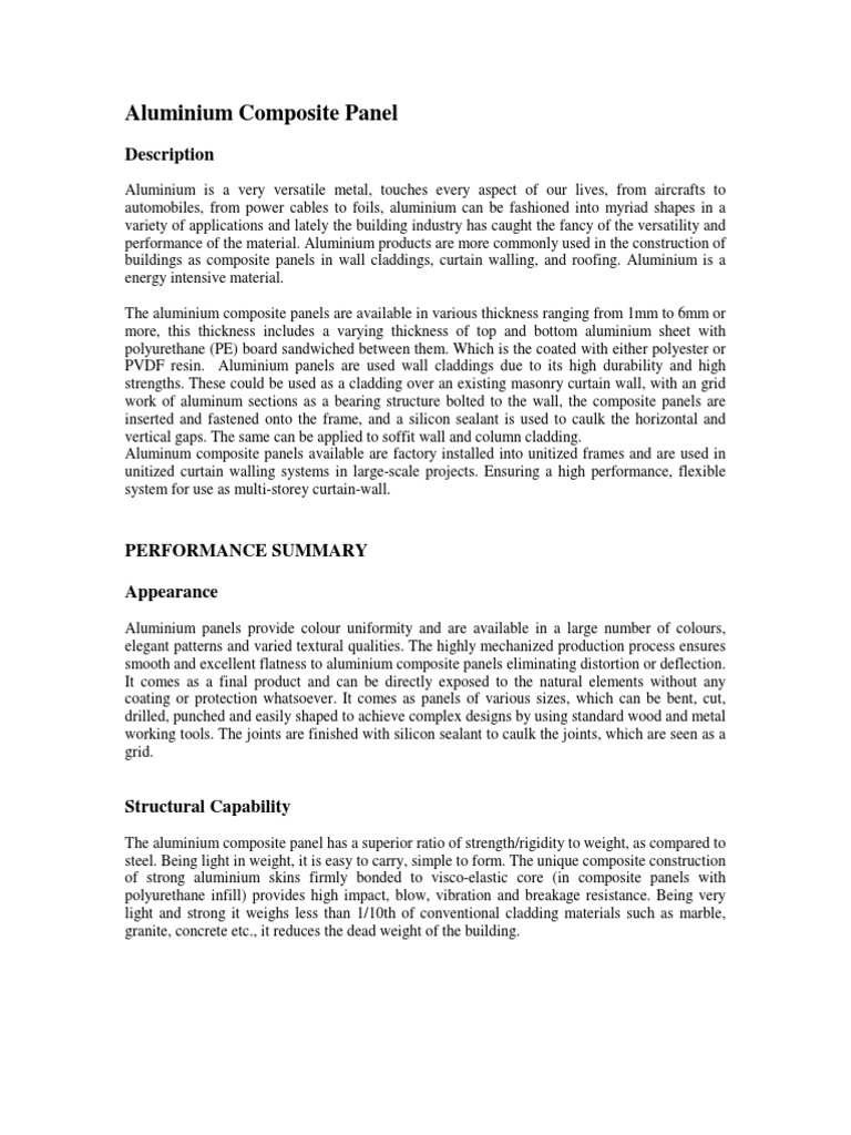 Aluco Panel | PDF | Composite Material | Aluminium