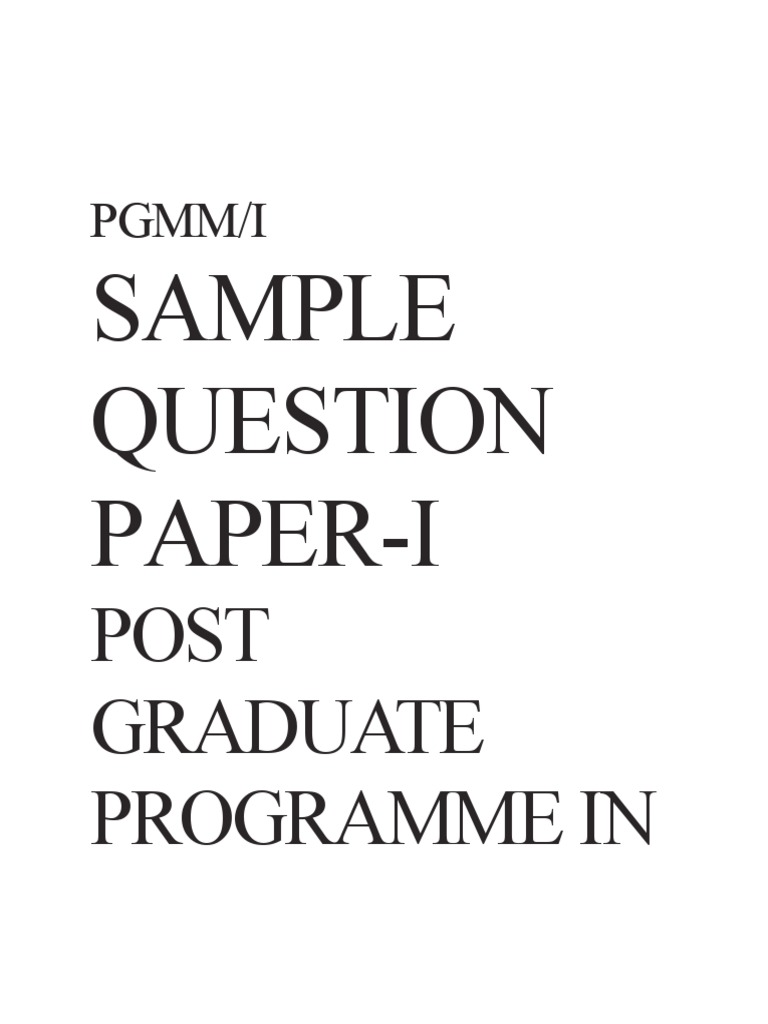 NIFT MFM Question Paper | Download Free PDF | Business