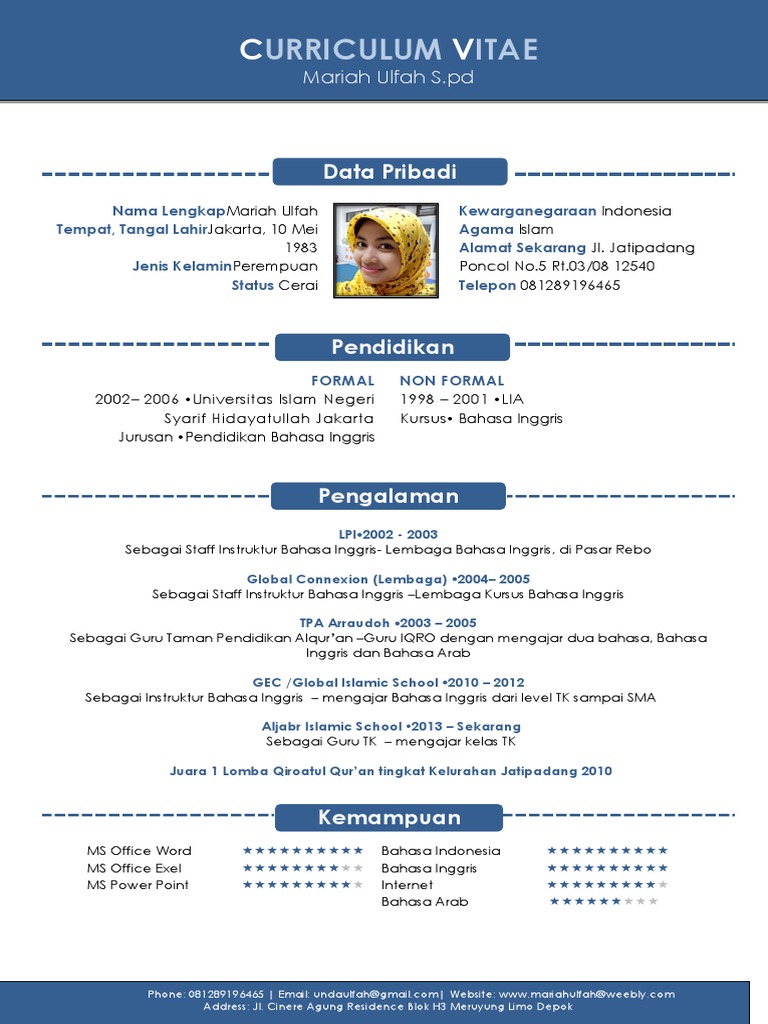 CV Ulfah Newest | PDF