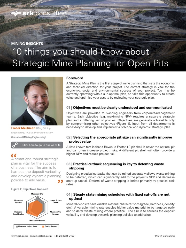 10 Things To Know About Strategic Mine Planning For Open Pits PDF | PDF ...