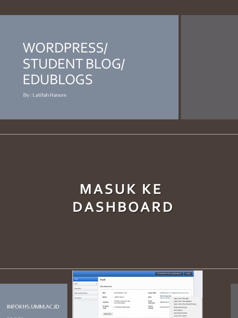 Wordpress Edublogs Student | PDF