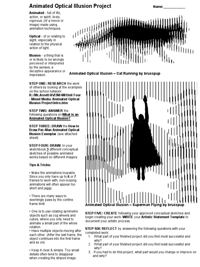 Animated Optical Illusion Project Guide | PDF | Creativity | Works Of Art