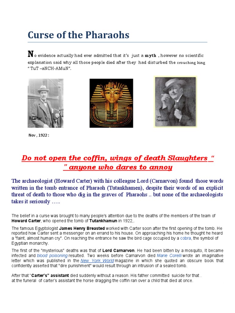 The Pharaoh's Curse Unveiled | PDF | Young Adult