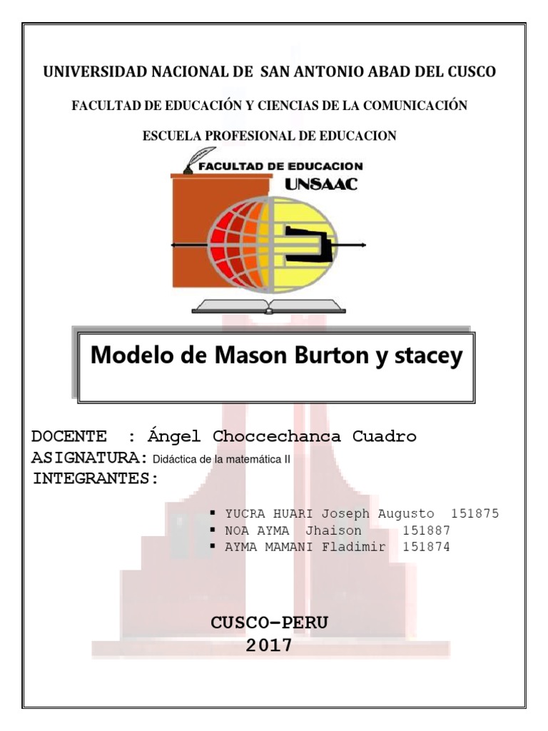 Mason Barton Expo | PDF | Razonamiento inductivo | Enseñanza de matemática