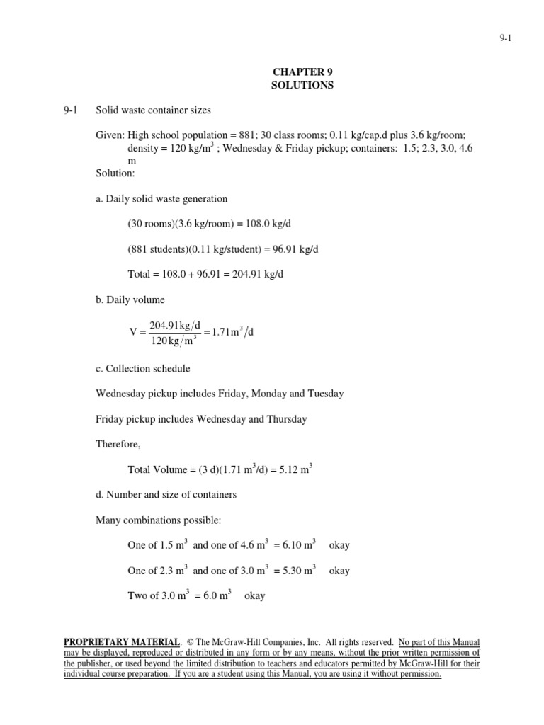 Ch9 Solutions | PDF | Density | Kilogram
