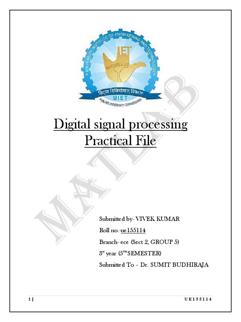 Digital Signal Processing Practical File | PDF | Discrete Fourier ...