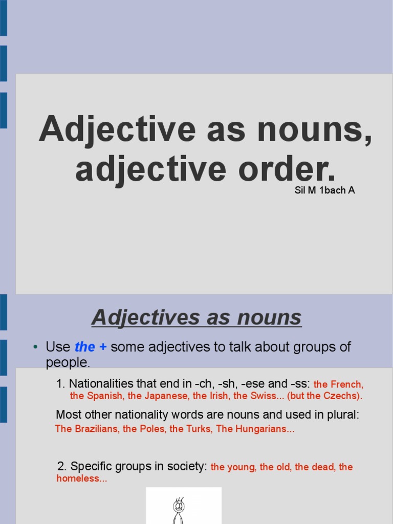 Adjectives As Nouns | PDF