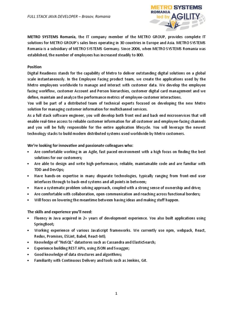 Full Stack Java Developer | Download Free PDF | Java (Programming ...