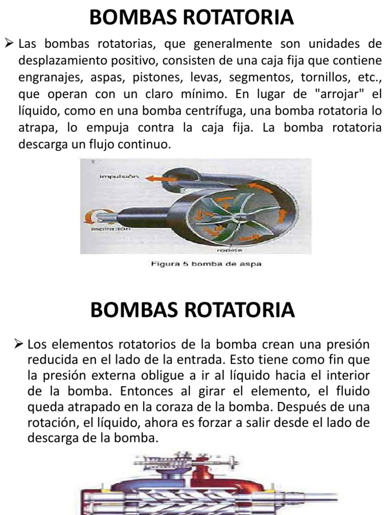 Bombas Rotatorias: Tipos y Ventajas | PDF | Bomba | Engranaje