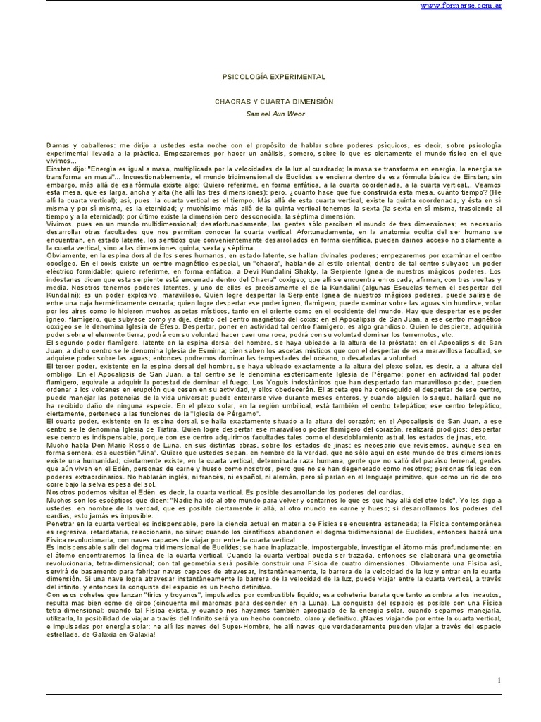 Chacras y 4ta Dimension | PDF | Fantasmas | Misticismo