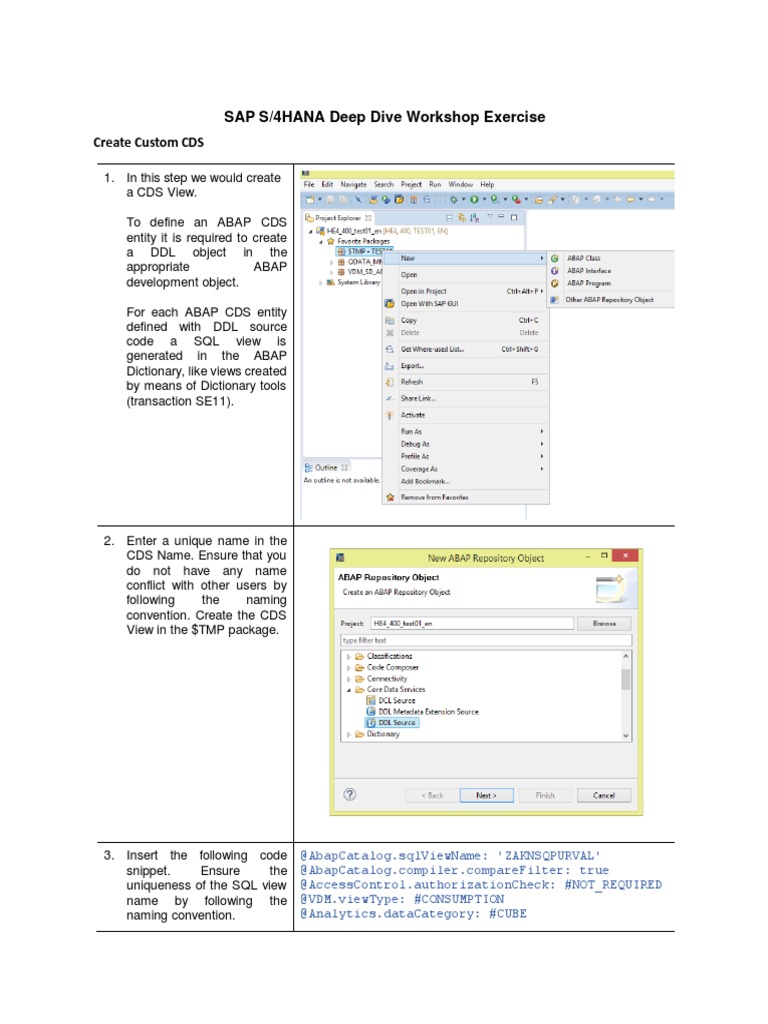 Creating And Testing A Custom Cds View To Enable Consumption In Sap Analytics Tools Pdf