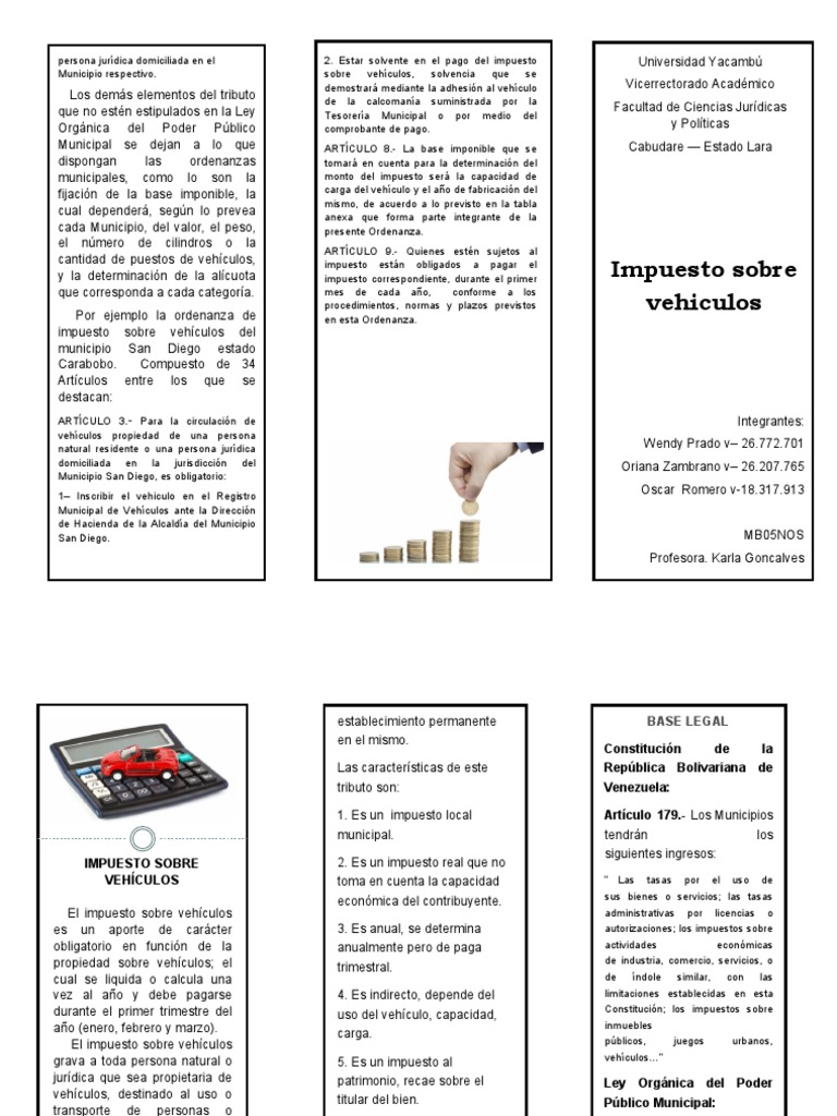 Triptico Tributario | PDF | Impuestos | Propiedad