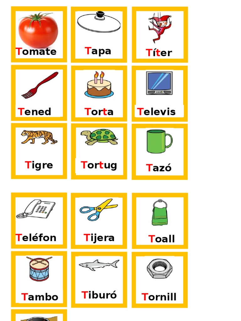 Memorice Fonema T (Inicial)