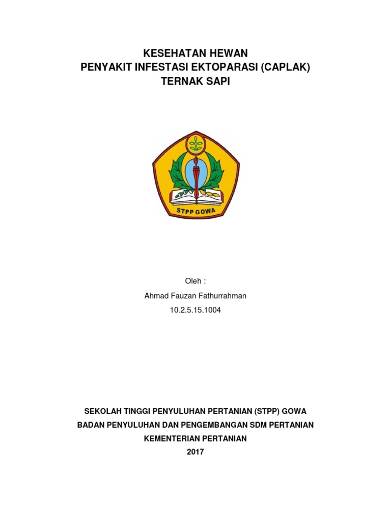Penyakit Caplak (Infestasi Ektoparasit) Pada Sapi | PDF