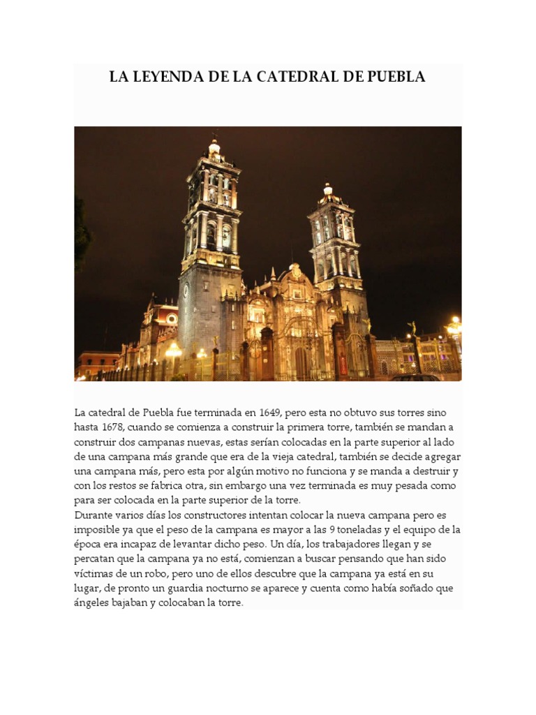 La Leyenda De La Catedral De Puebla Pdf