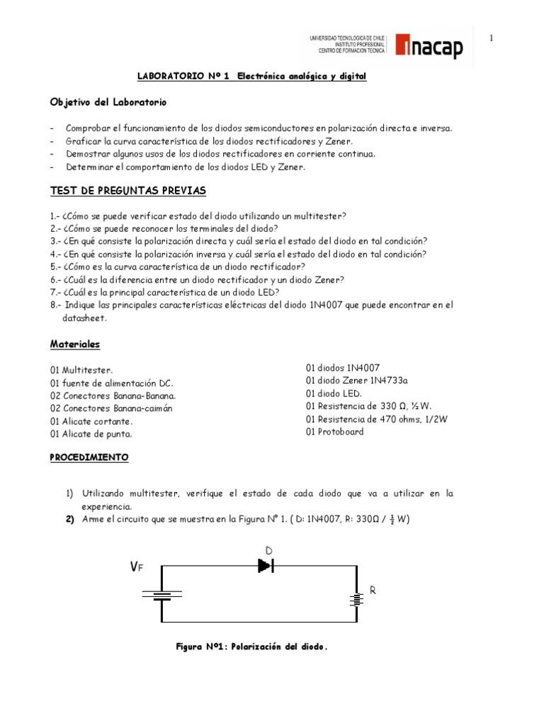 Laboratorio Electronica (Diodos) | PDF | Diodo | Rectificador