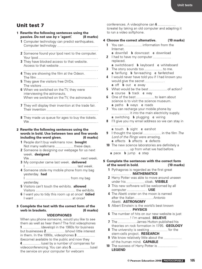 Unit Test 7 PDF | PDF | Videotelephony | Computing