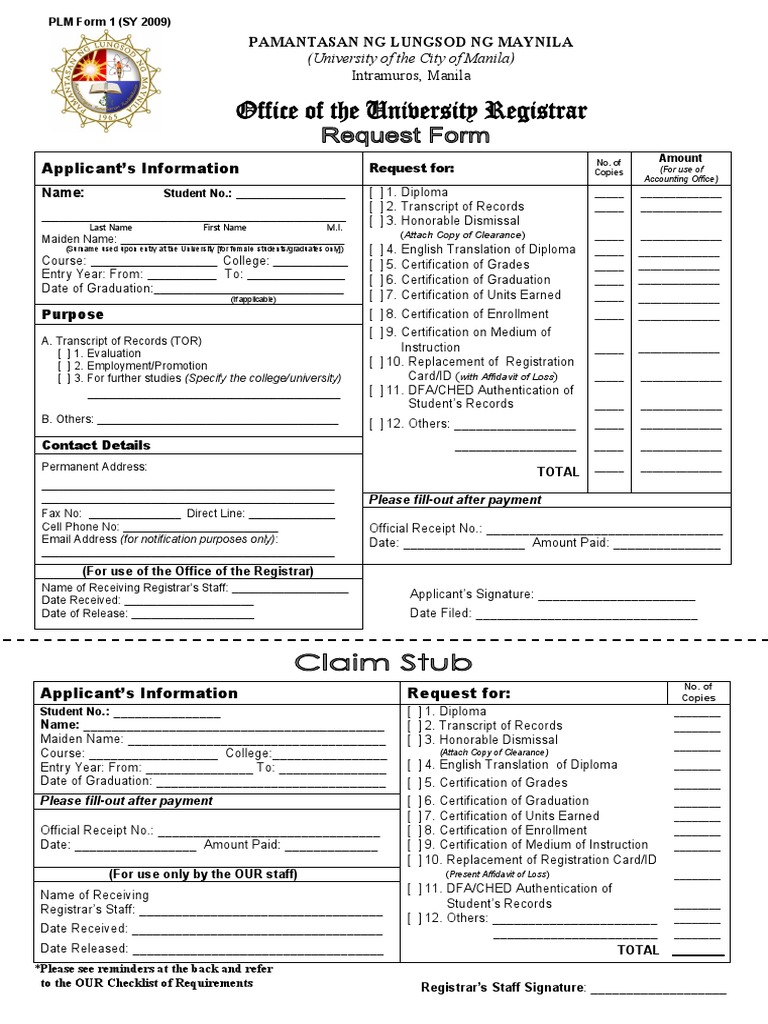 OUR Request Form | PDF | Business | Computing And Information Technology