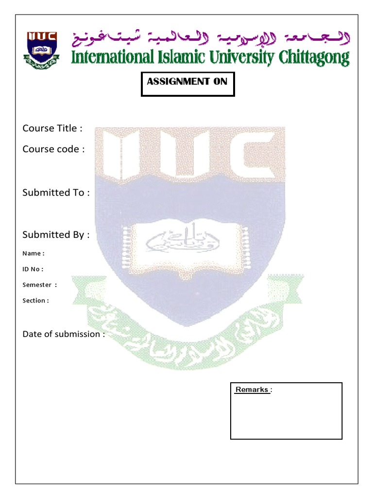 Student Assignment Cover Page | PDF