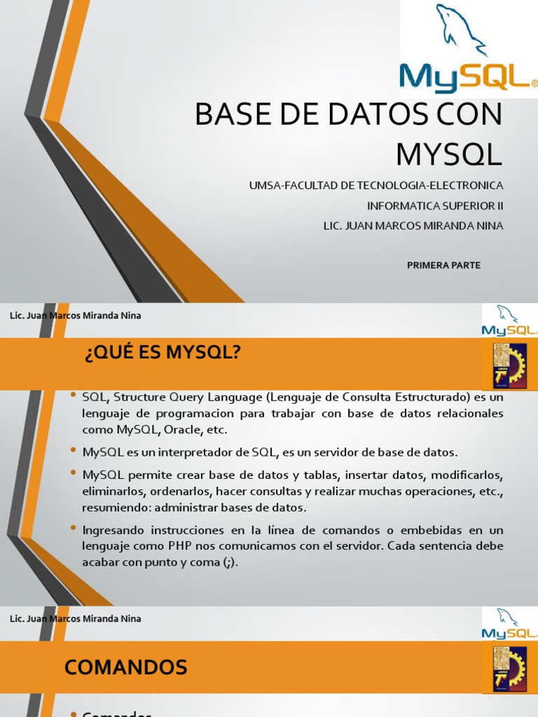 Base de Datos Con Mysql | PDF | SQL | Tabla (base de datos)