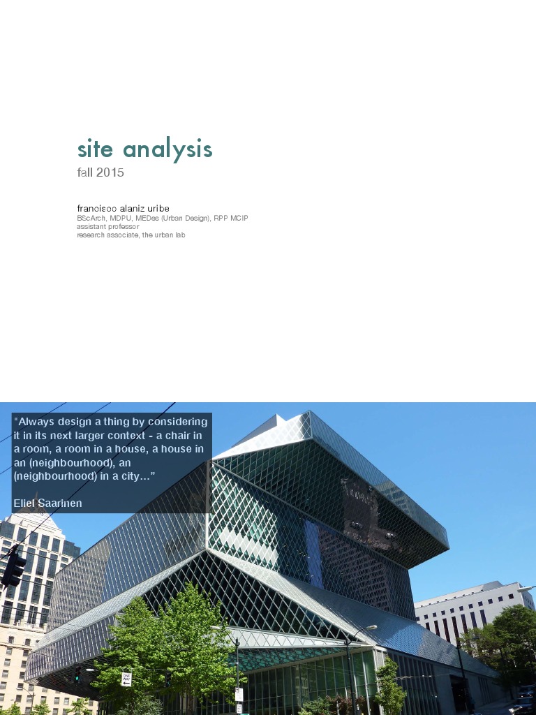 Architectural Site Analysis Guidelines | PDF | Topography | Alberta