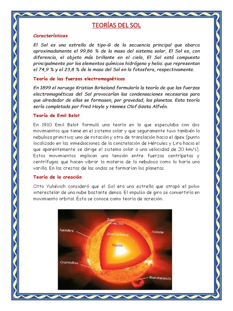 Teorías Del Sol | PDF