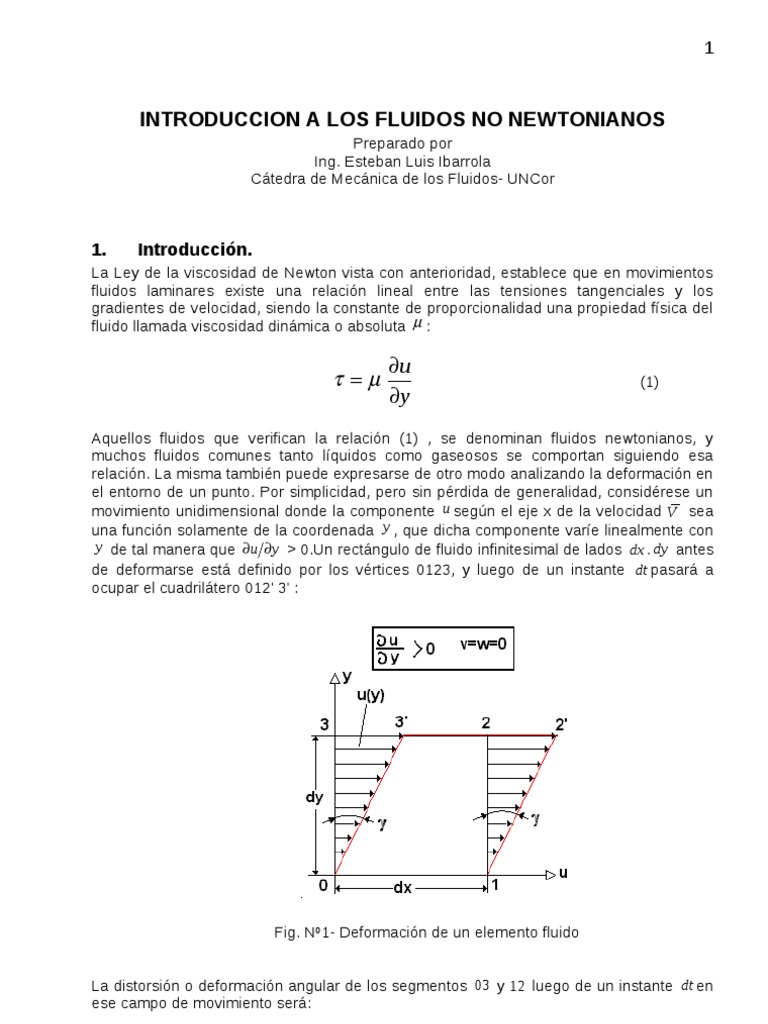 Introduccion A La Fluidos Newtonianos | PDF | Viscosidad | Fluido