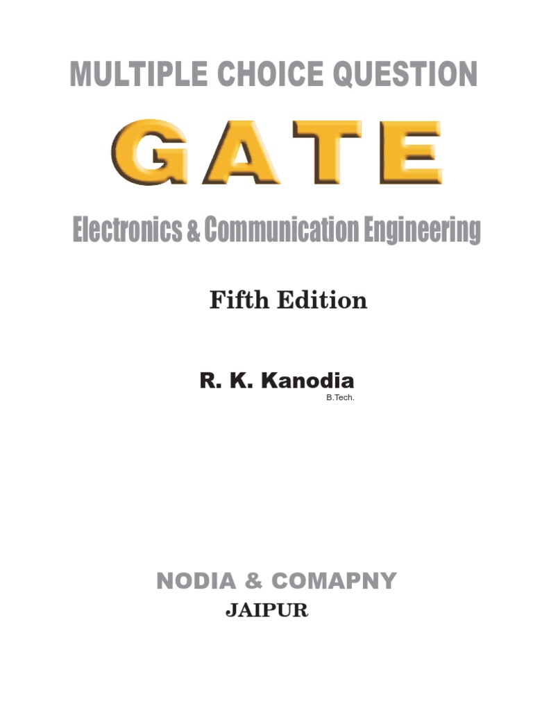 MCQ Gate by RK Kanodiaec | PDF | Capacitor | Electromagnetism