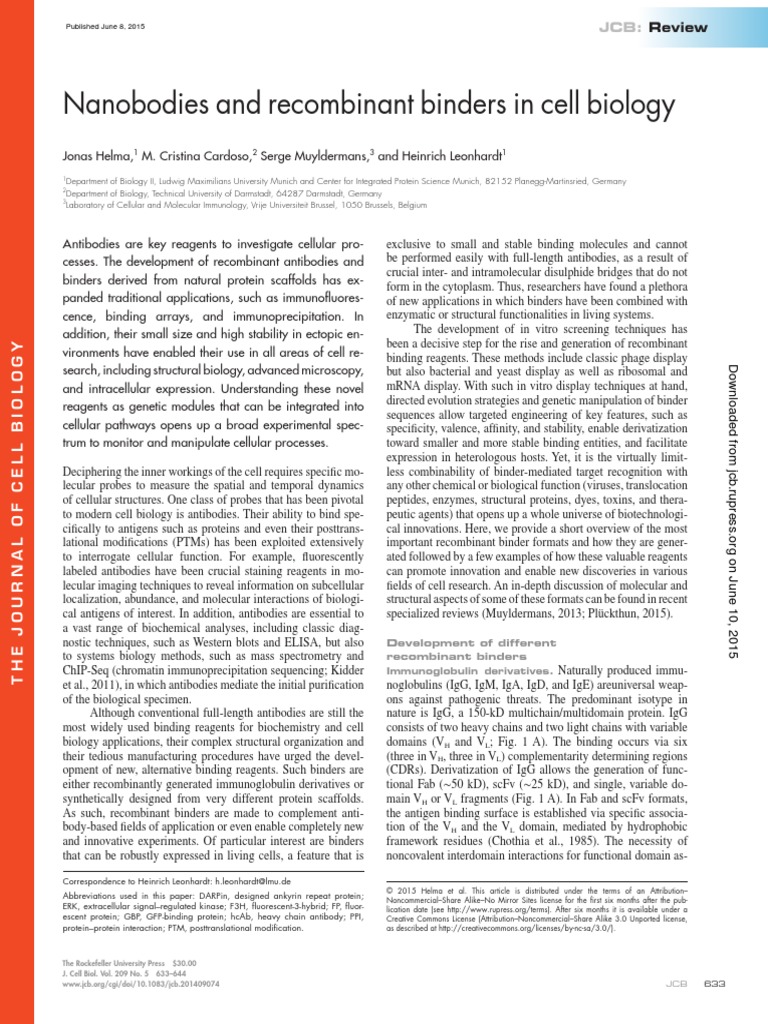 J Cell Biol 2015 Helma 633 44 | PDF | Antibody | Proteomics