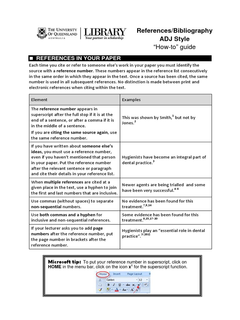 Australian Dental Journal Style Guide | PDF | Citation | Wellness