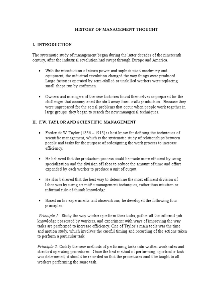 Management Thought | PDF | Bureaucracy | Max Weber