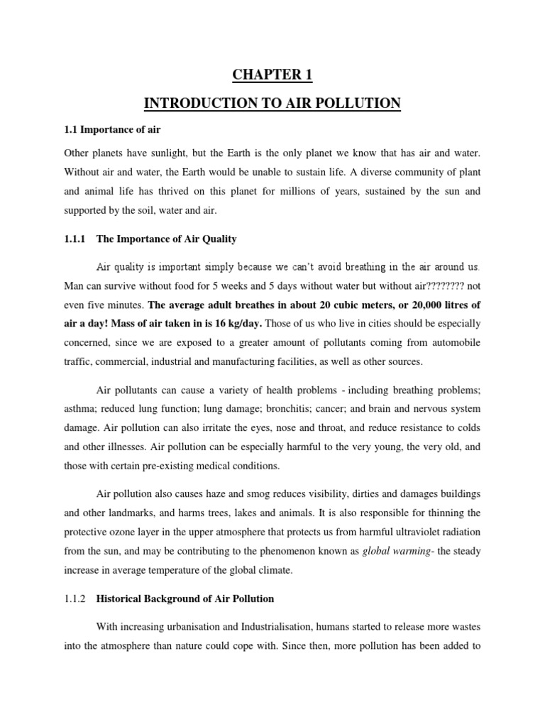 Unit-I Air Pollution | PDF | Atmosphere Of Earth | Air Pollution
