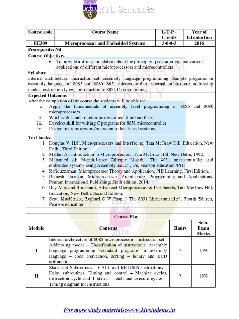 EE309 Microprocessors and Embedded Systems | PDF | Subroutine | Assembly Language