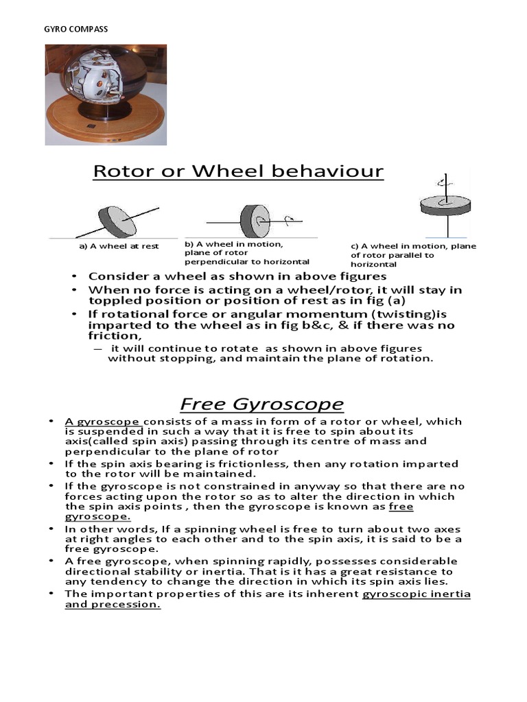 Gyro Notes For 2ND Mate | PDF | Gyroscope | Rotation