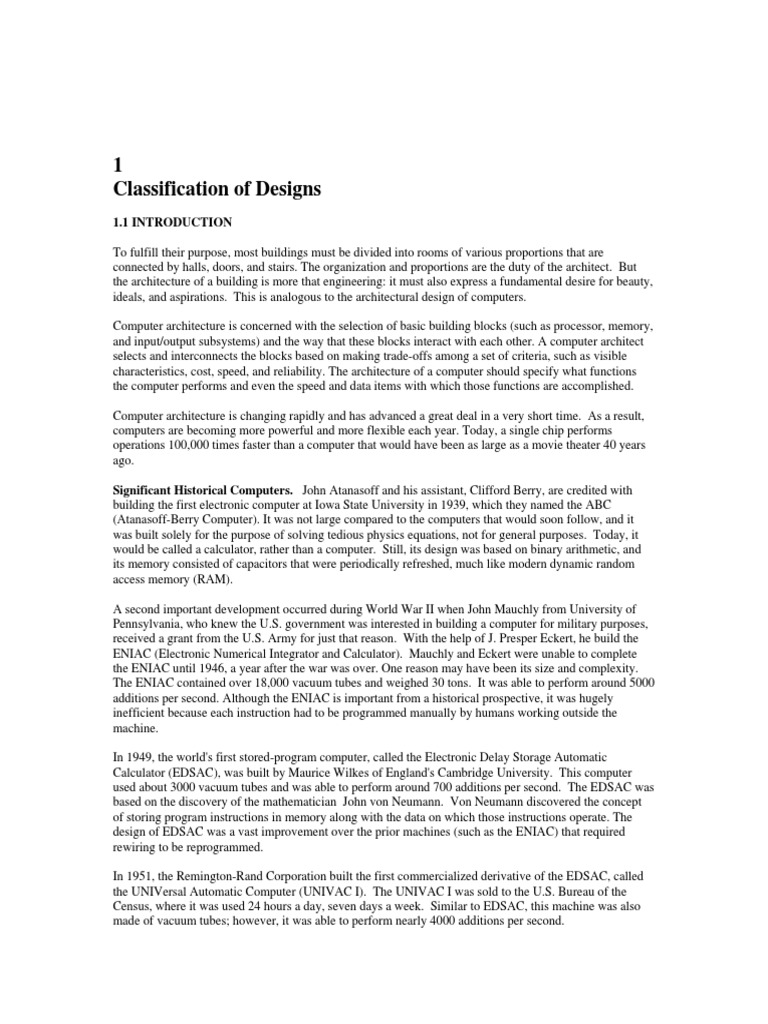 1 Classification of Designs | PDF | Integrated Circuit | Parallel Computing