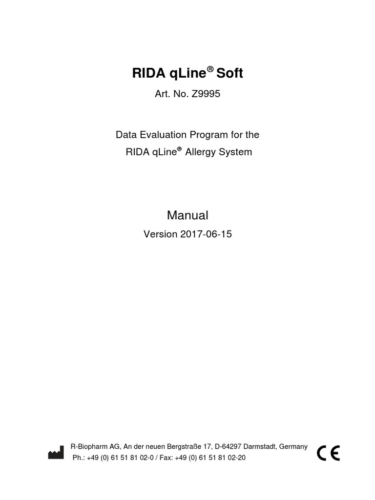 Z9995 RIDA QLine Soft Manual 2017-06-15 GB | PDF | Installation ...