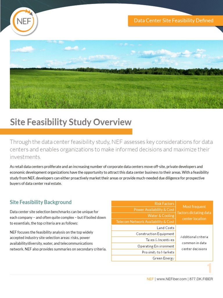 Data Center Feasibility Study | PDF | Data Center | Alternative Energy